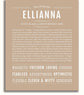 Ellianna Personalized Name Meaning Art Prints – Name Stories