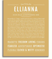 Ellianna Personalized Name Meaning Art Prints – Name Stories