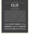 Ellie Personalized Name Meaning Art Prints – Name Stories