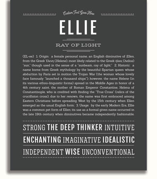 Ellie | Name Art Print – Name Stories
