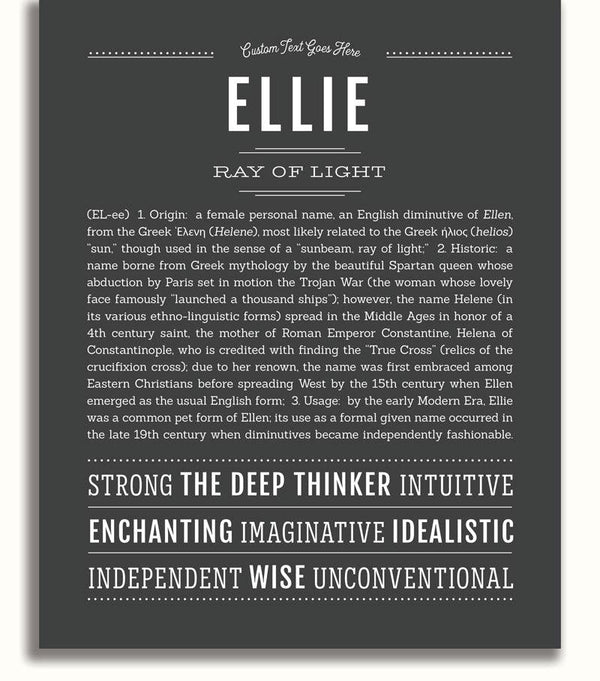 Ellie | Name Art Print - Personalized Custom Gifts – Name Stories