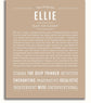 Ellie Personalized Name Meaning Art Prints – Name Stories