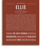 Ellie Personalized Name Meaning Art Prints – Name Stories