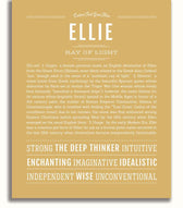 Ellie Personalized Name Meaning Art Prints – Name Stories