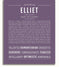 Elliet Personalized Name Meaning Art Prints – Name Stories