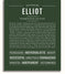 Elliot Personalized Name Meaning Art Prints – Name Stories