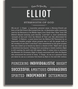 Elliot (male) | Name Art Print – Name Stories