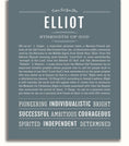 Elliot (male) | Name Art Print – Name Stories