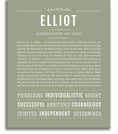 Elliot (male) | Name Art Print – Name Stories