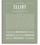 Elliot Personalized Name Meaning Art Prints – Name Stories