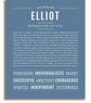 Elliot Personalized Name Meaning Art Prints – Name Stories