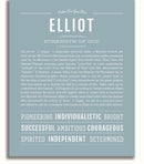 Elliot Personalized Name Meaning Art Prints – Name Stories