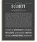 Elliott (female) | Name Art Print – Name Stories