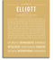 Elliott Personalized Name Meaning Art Prints – Name Stories
