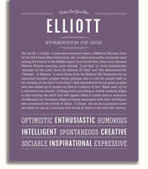 Elliott Personalized Name Meaning Art Prints – Name Stories