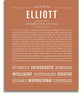 Elliott Personalized Name Meaning Art Prints – Name Stories