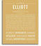 Elliott Personalized Name Meaning Art Prints – Name Stories