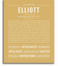 Elliott Personalized Name Meaning Art Prints – Name Stories