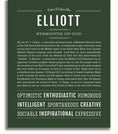 Elliott (male) | Name Art Print – Name Stories