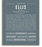 Ellis Personalized Name Meaning Art Prints – Name Stories