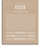 Ellis Personalized Name Meaning Art Prints – Name Stories
