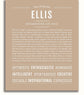 Ellis Personalized Name Meaning Art Prints – Name Stories