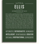 Ellis Personalized Name Meaning Art Prints – Name Stories