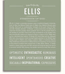 Ellis (male) | Name Art Print – Name Stories