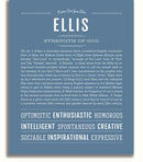 Ellis (male) | Name Art Print – Name Stories