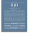 Ellis (male) | Name Art Print – Name Stories