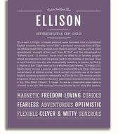 Ellison (female) | Name Art Print – Name Stories