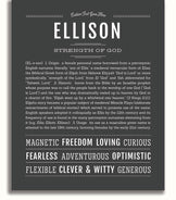 Ellison (female) | Name Art Print – Name Stories