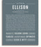 Ellison (female) | Name Art Print – Name Stories