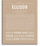 Ellison (female) | Name Art Print – Name Stories