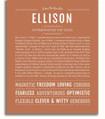 Ellison (female) | Name Art Print – Name Stories