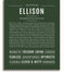Ellison (female) | Name Art Print – Name Stories