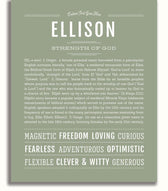 Ellison (female) | Name Art Print – Name Stories