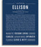 Ellison (female) | Name Art Print – Name Stories