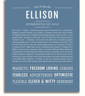 Ellison (female) | Name Art Print – Name Stories