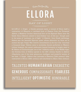 Ellora | Name Art Print – Name Stories