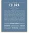 Ellora Personalized Name Meaning Art Prints – Name Stories