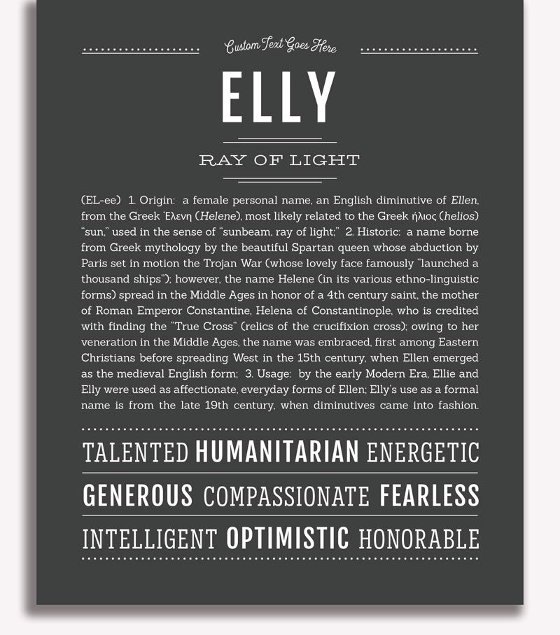 Elly | Name Art Print – Name Stories