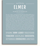Elmer | Name Art Print – Name Stories
