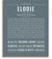 Elodie | Name Art Print – Name Stories