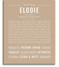 Elodie | Name Art Print – Name Stories