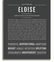 Eloise | Name Art Print – Name Stories
