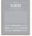 Eloise Personalized Name Meaning Art Prints – Name Stories