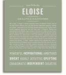 Eloise | Name Art Print – Name Stories