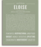 Eloise Personalized Name Meaning Art Prints – Name Stories