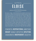 Eloise Personalized Name Meaning Art Prints – Name Stories
